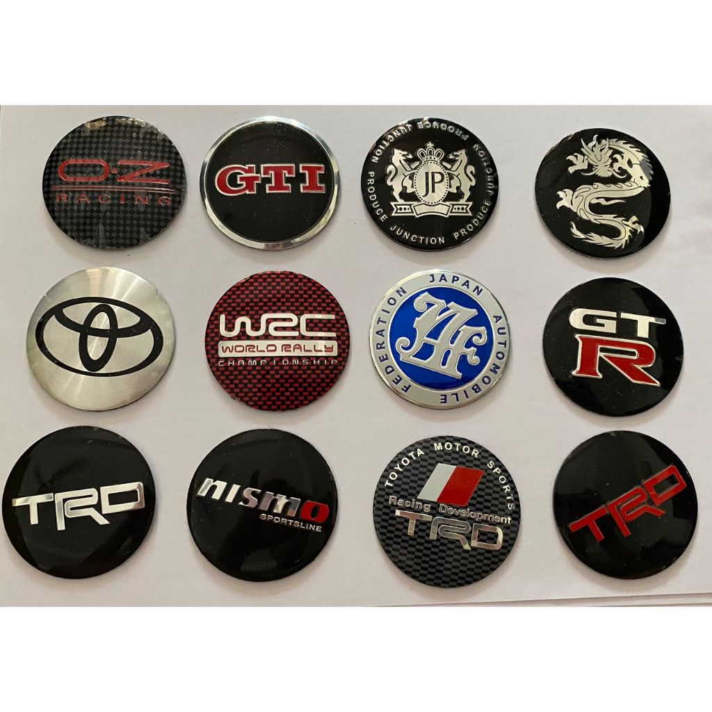 [READY STOCK] WHEEL CENTRE CAP EMBLEM STICKER DECALS [4 PCS] | Shopee ...