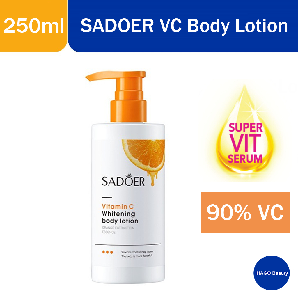 Stock🔥SADOER Vitamin C Whitening Body Lotion Fresh Orange Essence Hydrating Moisturizing Body ...