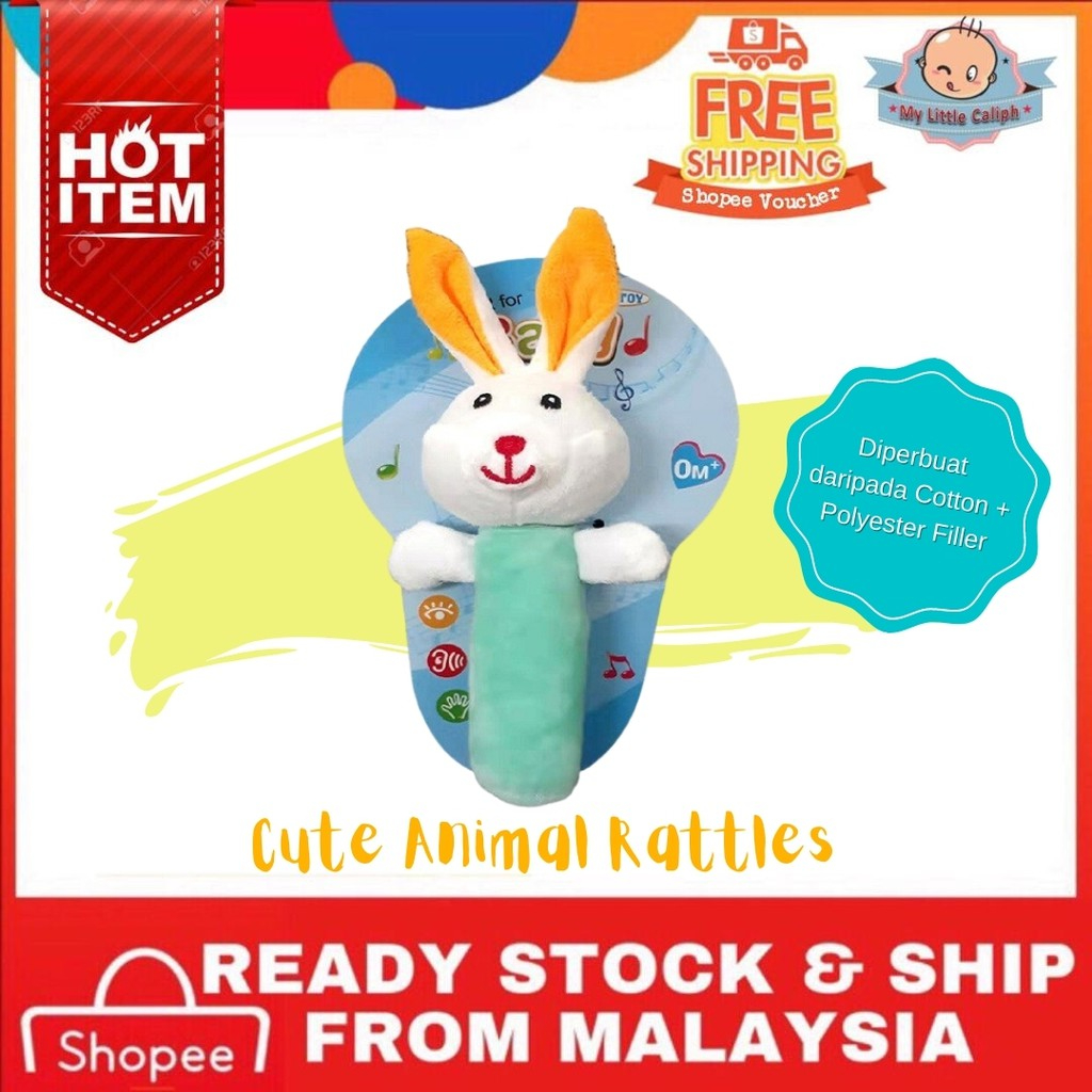 🔥 ANIMAL BIBI STICK RATTLES RABBITS🔥 | Shopee Malaysia