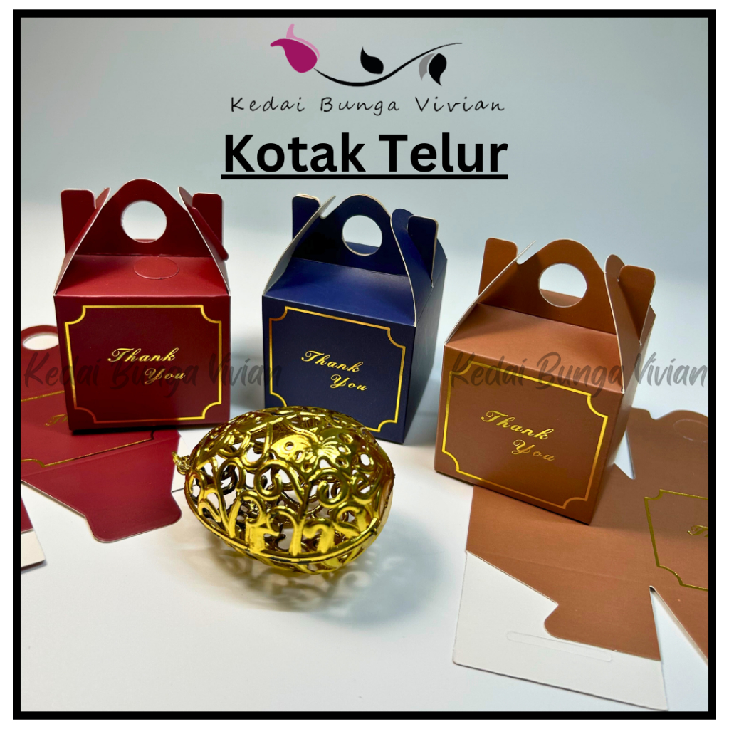 10pcs/pkt Door Gift Box|Thankyou Kotak Telur| Paper Box| Kotak Doorgift ...