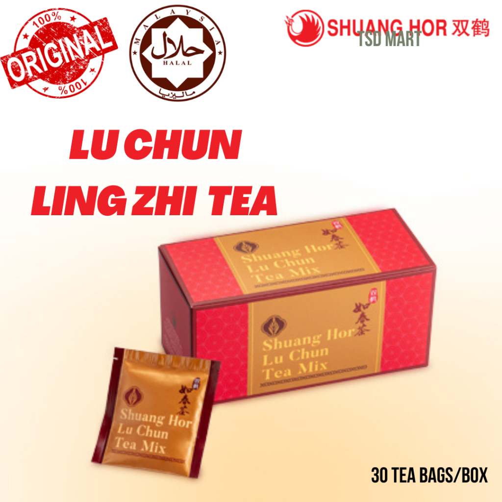 🔥💯 ORIGINAL🔥Shuang Hor Lu Chun Tea Mix 双鹤如春灵芝茶 [30pack/ box] | Shopee ...