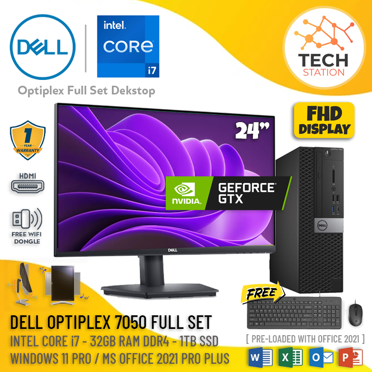 DELL OPTIPLEX 7040 SFF FULL SET [CORE i7 / UP TO 32GB RAM & 1TB SSD ...