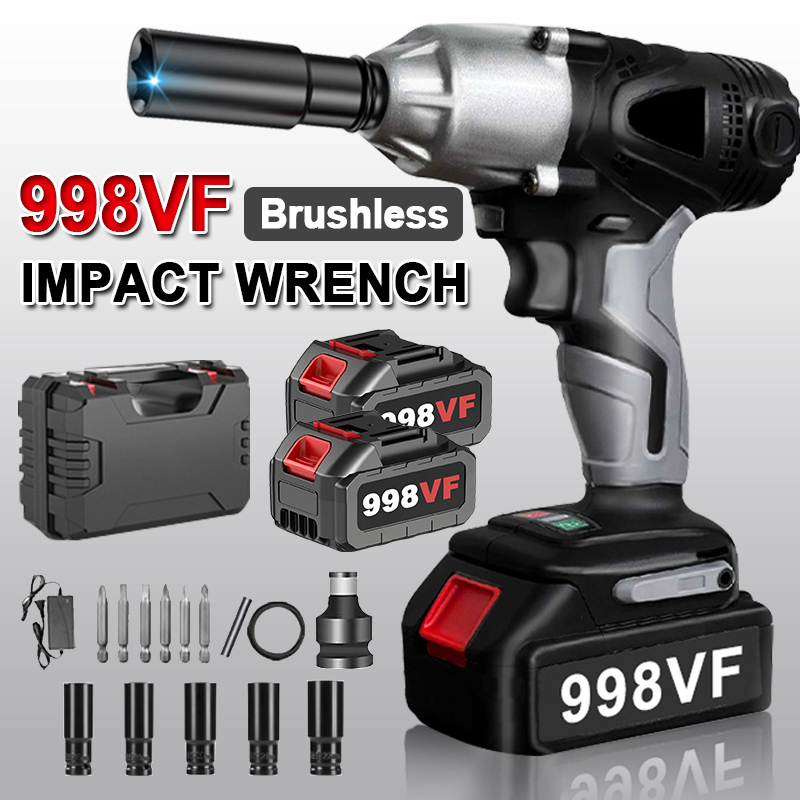 Cordless Impact Wrench Heavy Duty 998Vf High Torque Electric Brushless ...