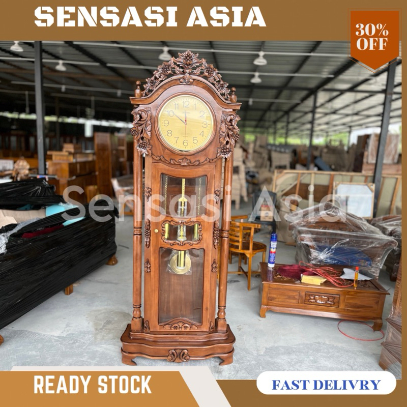 Jam Berdiri Kayu Jati / Jam Kayu Jati | Shopee Malaysia