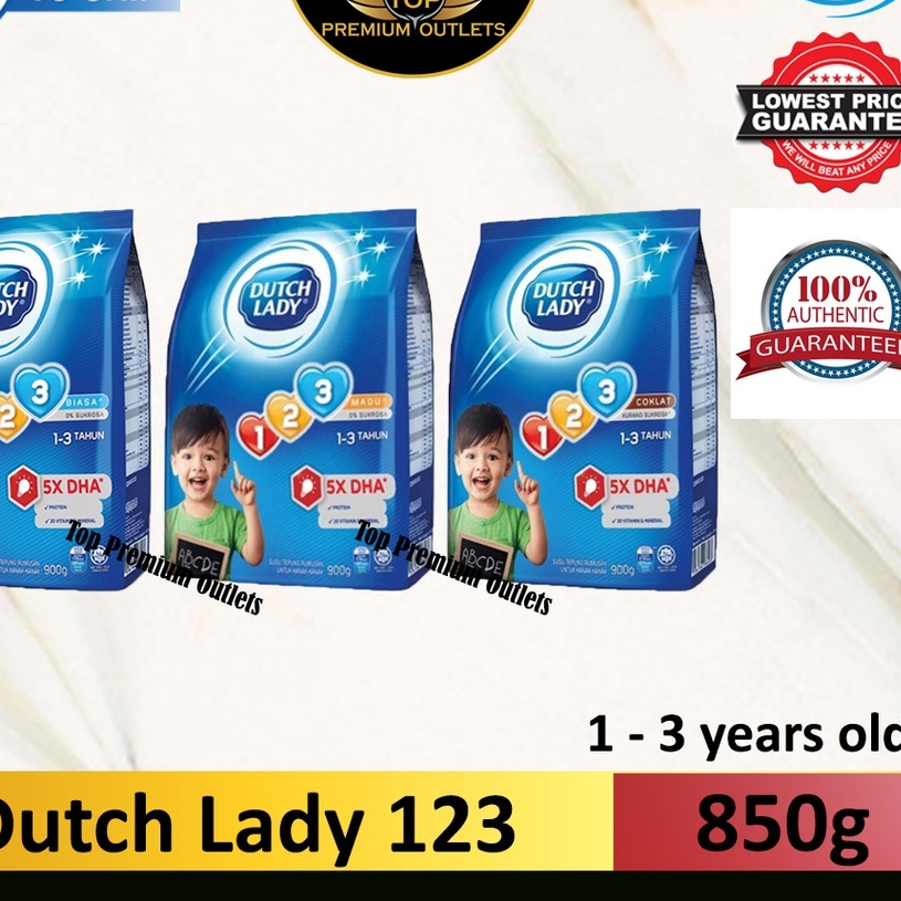 Dutch Lady 123 (Biasa / Madu / Coklat) (850g) | Shopee Malaysia