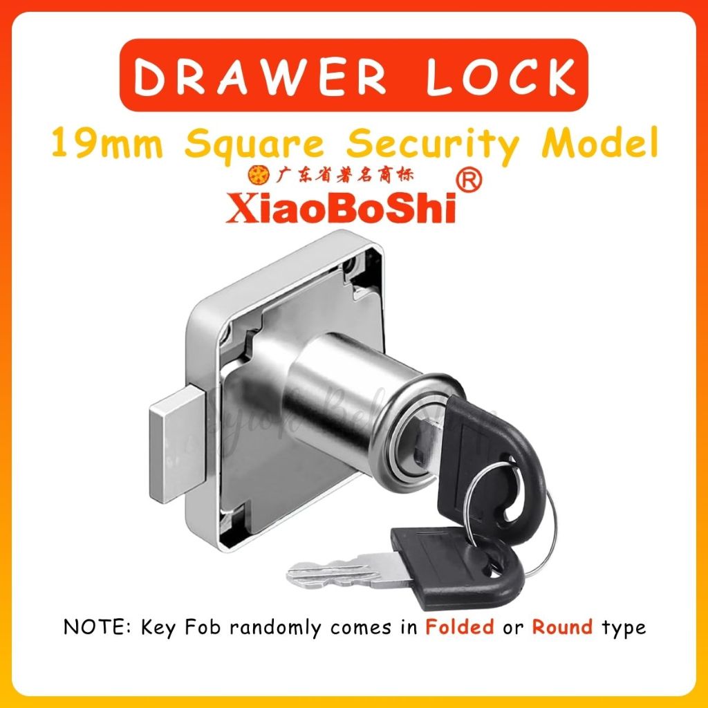 Cabinet Drawer Lock Square Security Drawer Lock Set Kunci Laci Lock ...
