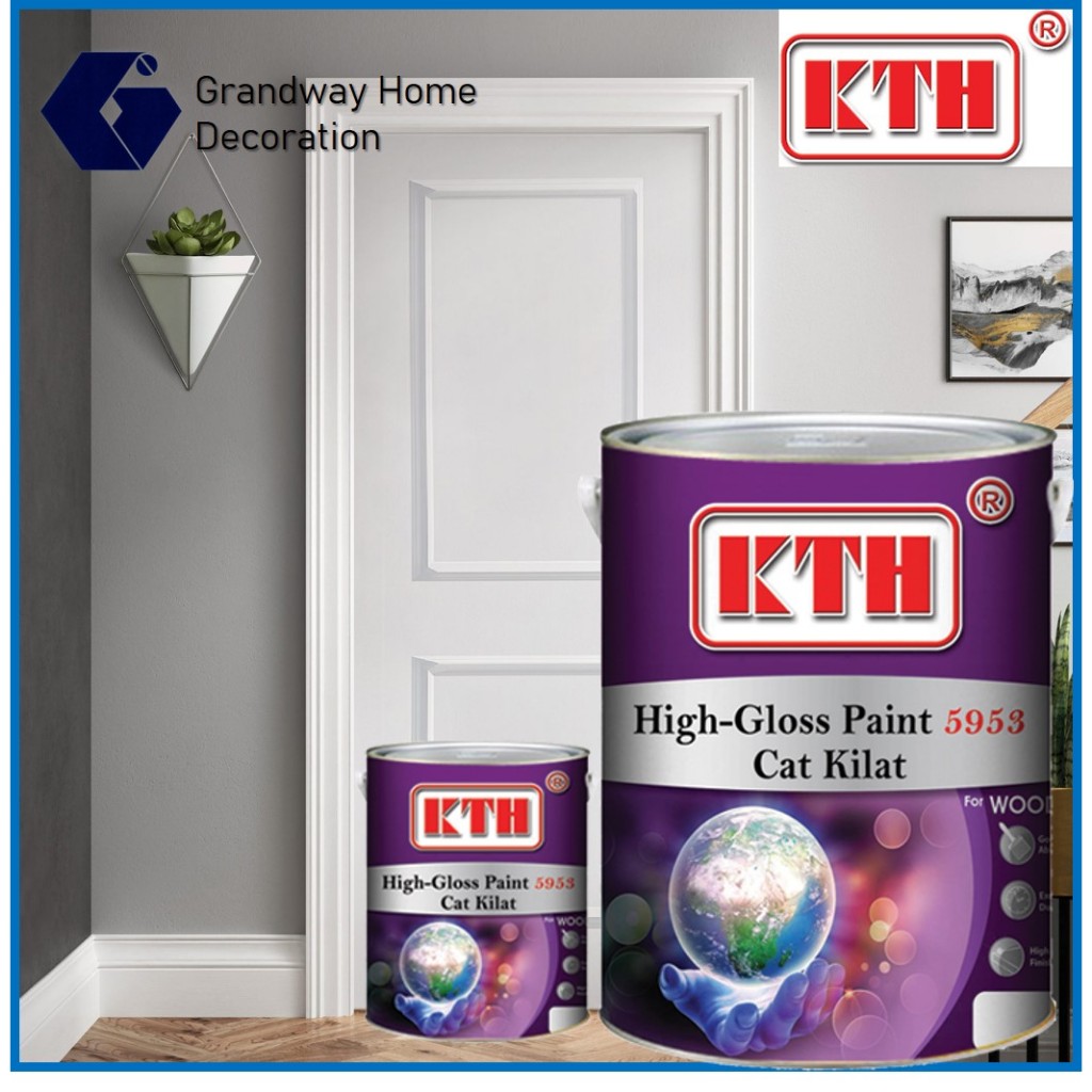 5L KTH High Gloss 5953 Wood and Metal Paint CAT MINYAK KAYU BESI ...