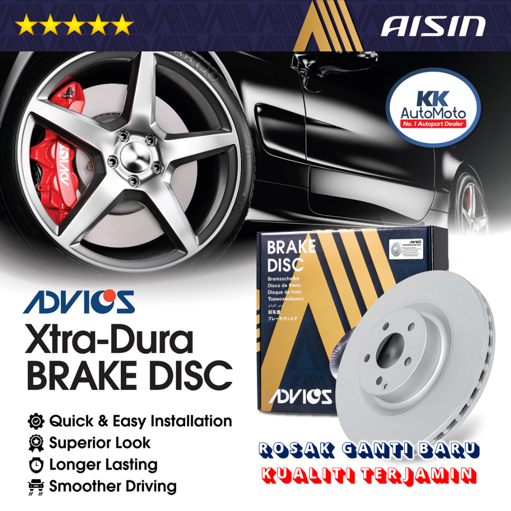 Proton Wira Satria 1.3 Old Premium Advics Aisin Pair Front Brake Disc ...