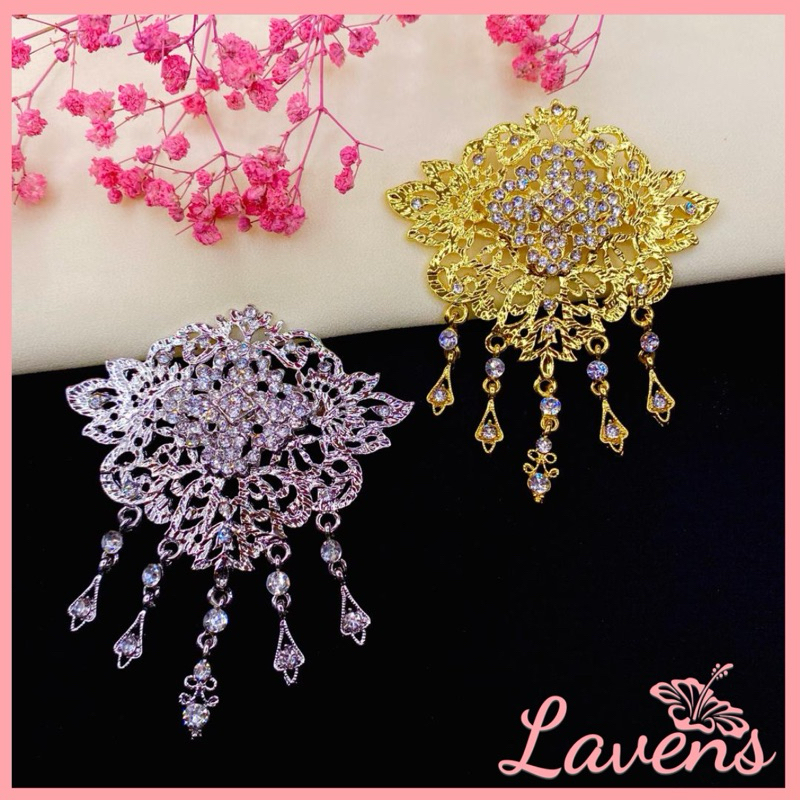 BROOCH DOKOH BERJUNTAI DESIGN TERBARU 2024 🩵💙🩵 | Shopee Malaysia