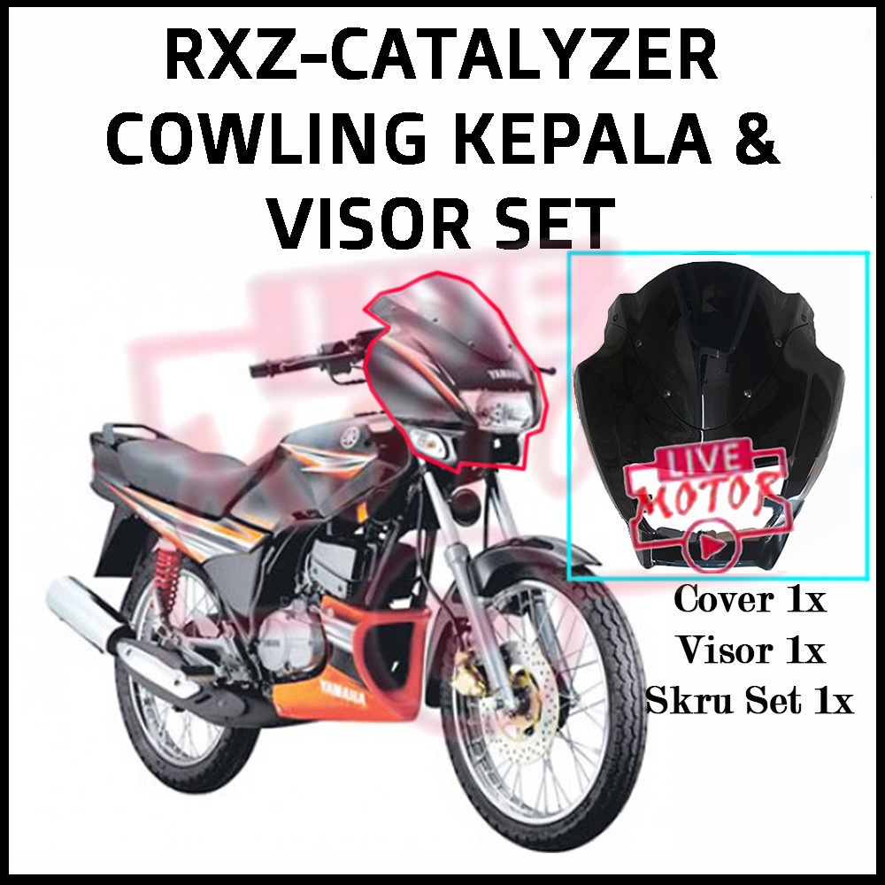 RXZ Catalyzer/5PV Head Cover with Cowling Visor Set | Shopee Malaysia