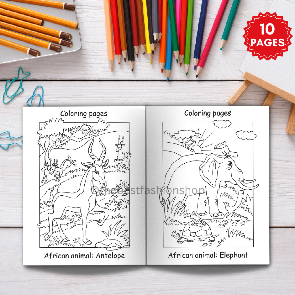 P001 [PDF] African Animal Coloring Pages Printable Halaman Mewarna ...