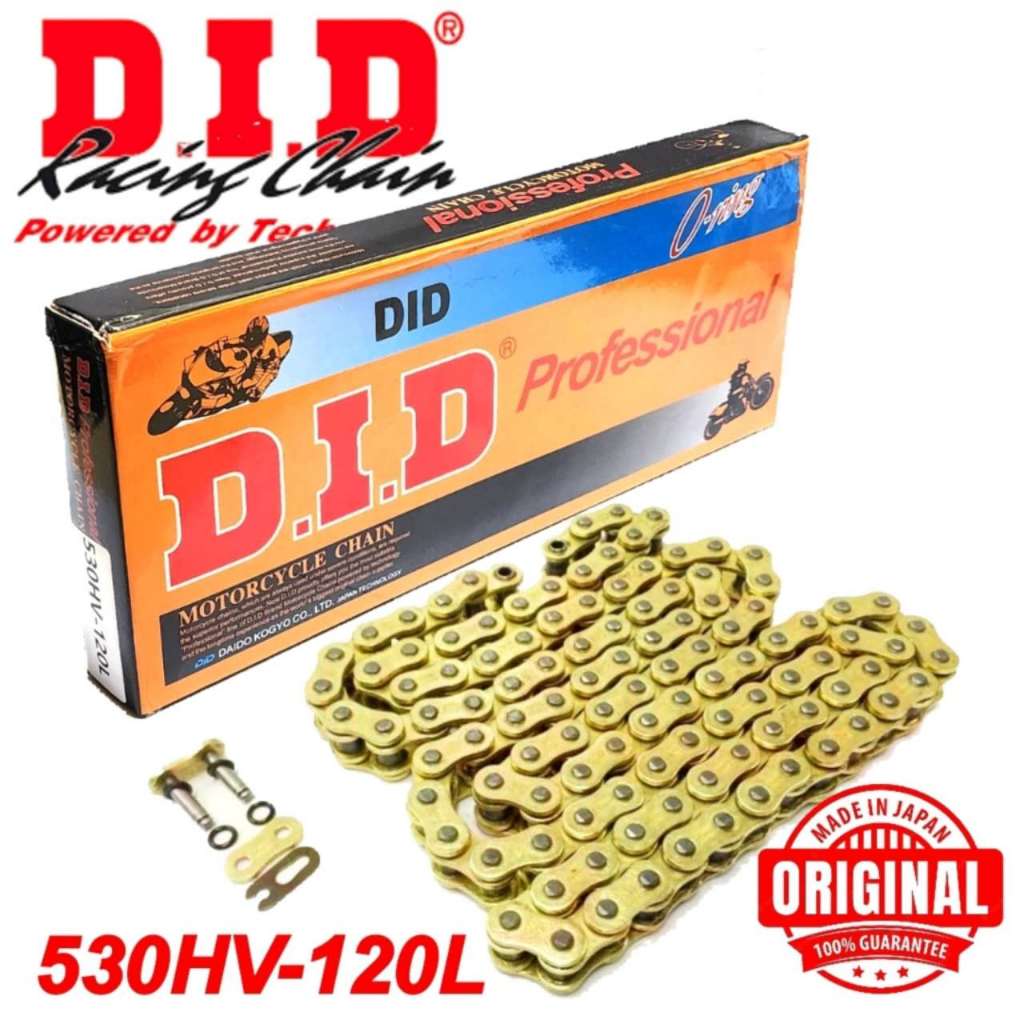 HEAVY DUTY DID CHAIN 530 GOLD MADE IN JAPAN ORIGINAL CBR250 TZR250 R25 ...
