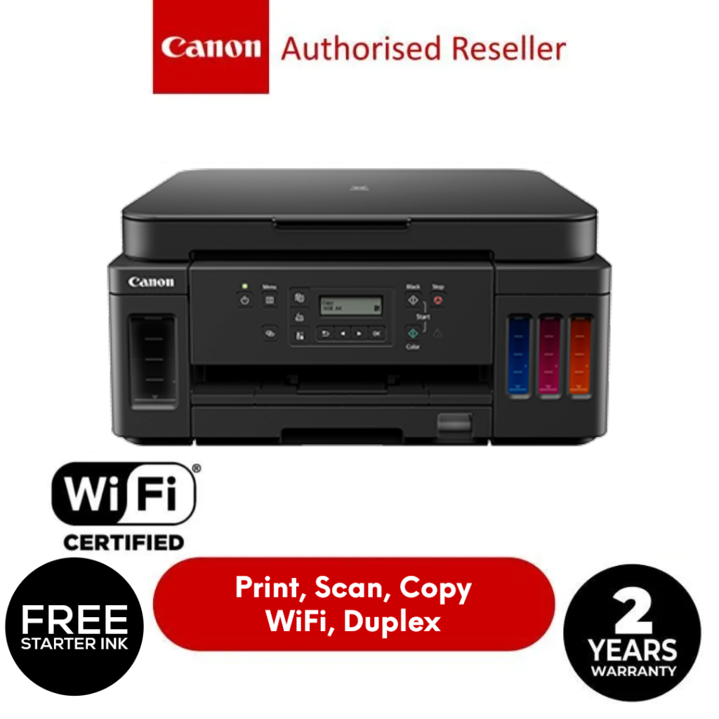 Canon PIXMA G6070 Refillable Ink Tank Wireless All-In-One for High ...