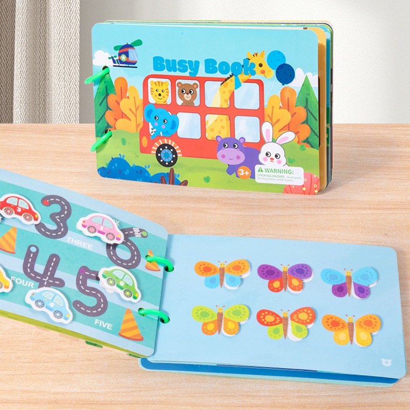 Kids Preschool Mini Busy Book Enlightenment Quiet Book Toys Interactive ...