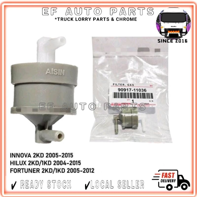 TOYOTA 90917-11036 GAS FILTER HILUX KUN25 1KD 2KD FORTUNER INNOVA HIACE ...