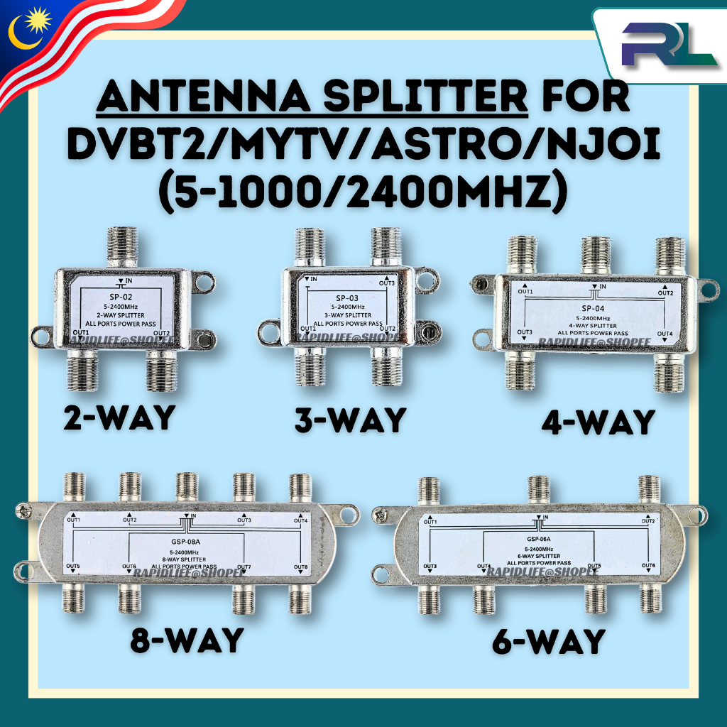 【𝗔𝗡𝗧𝗘𝗡𝗡𝗔 𝗦𝗣𝗟𝗜𝗧𝗧𝗘𝗥】Satellite TV 2/3/4/6/8/10/12/14/14/16 Way Signal RG6 ...