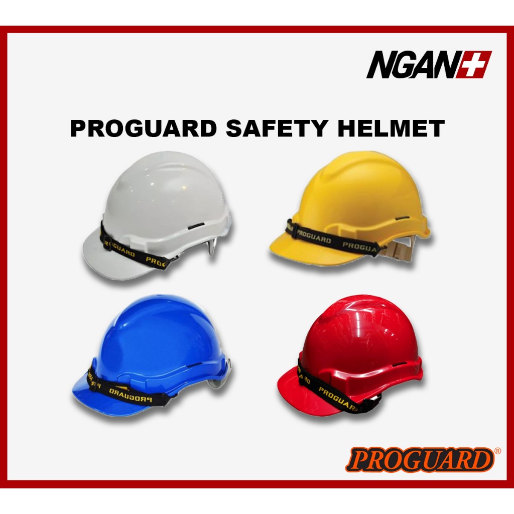 (100% SIRIM CERTIFIED) PROGUARD Safety Helmet (Yellow/White/Red/Blue ...