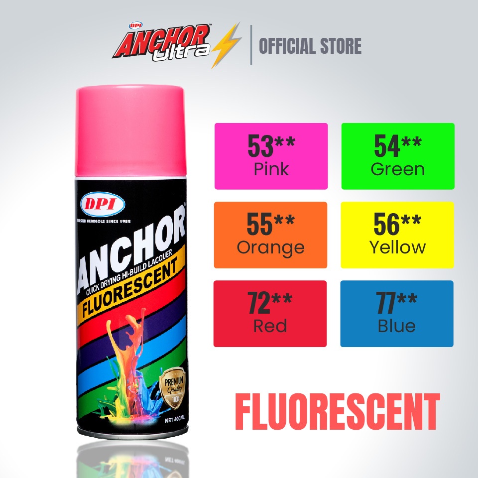 DPI Anchor Fluorescent Color 400ml Spray Paint / Cat Sembur Warna ...