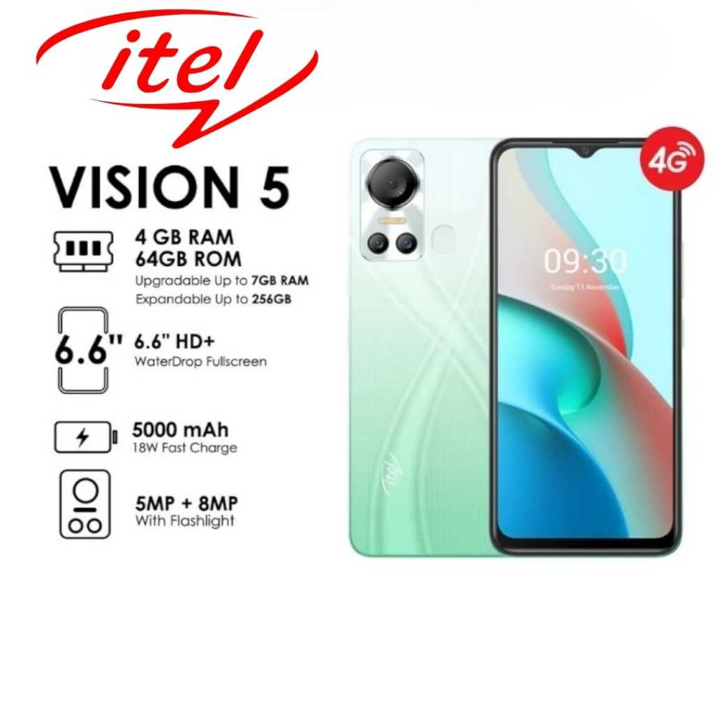 NEW SET ORIGINAL PHONE ITEL VISION 5 7 GB RAM (4+3GB) MEMORY 64GB PHONE ...
