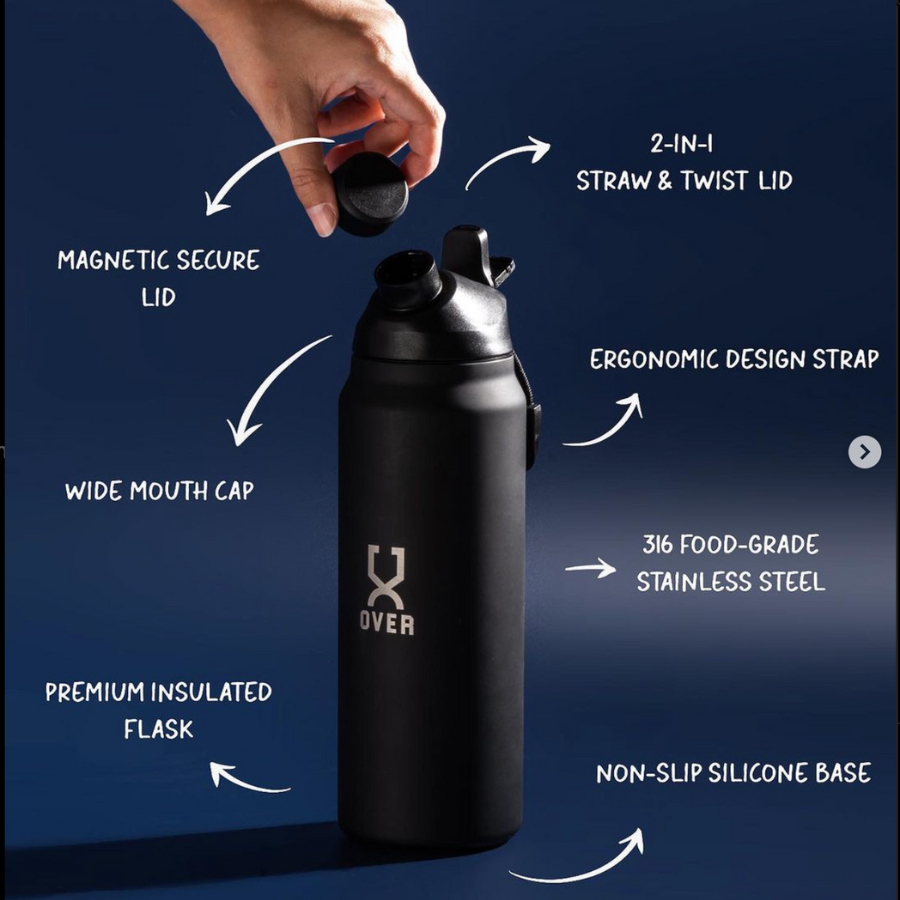 OVER Wave Thermo Duo Lid Flask Durable 316 & 304 Stainless Steel 900ML , 700ML & 500ML ...