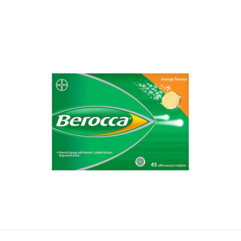 Berocca Orange Effervescent Tablets Multivitamin Orange Flavour ( 1 ...