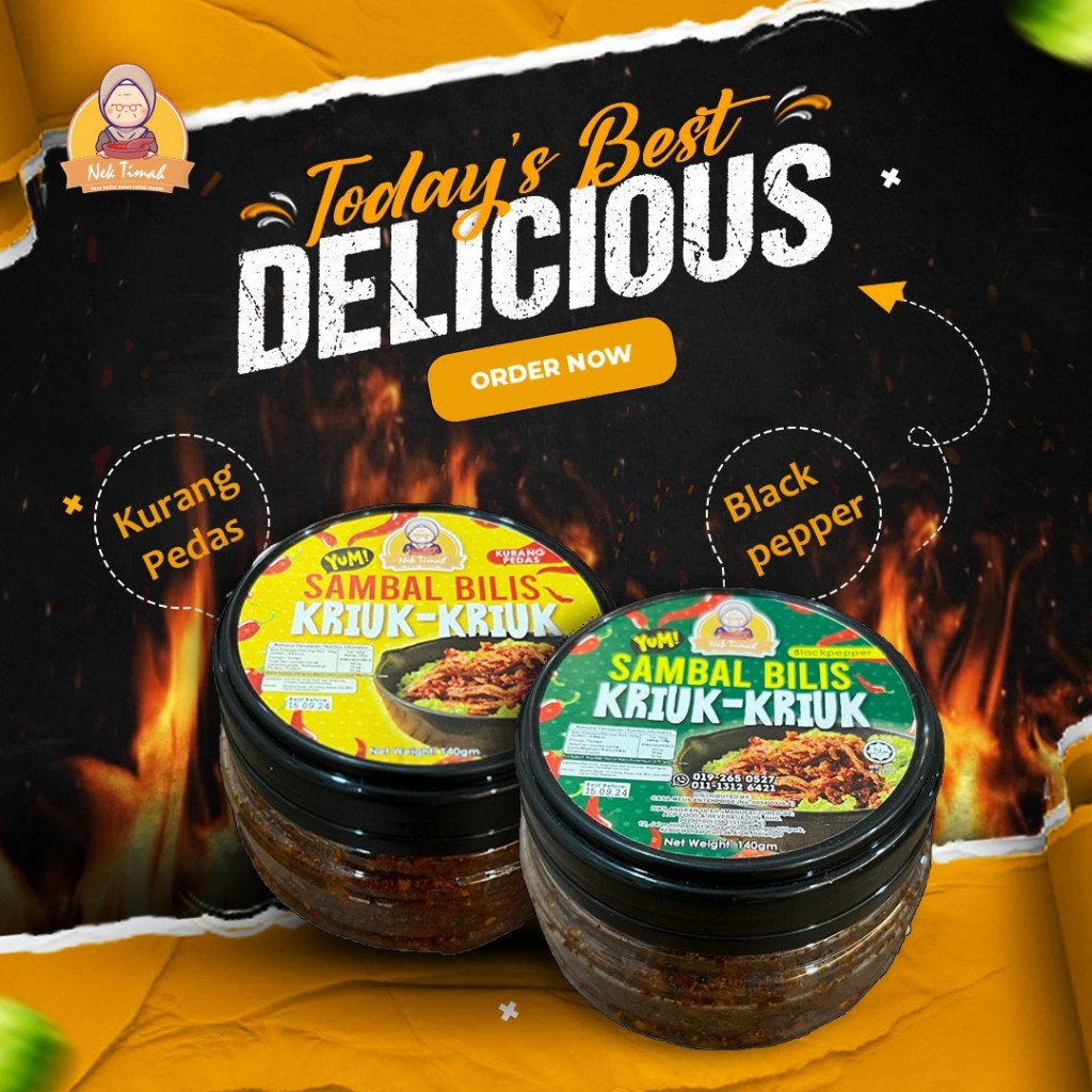 [Ready Stock][Lebih Bilis] Nek Timah Sambal Bilis Rangup Kriuk-Kriuk 50g/160g | Shopee Malaysia