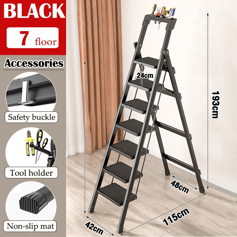 HOUSEHOLD INDOOR FOLDING PEDAL STEEL PIPE TELESCOPIC STAIR PLATFORM ...