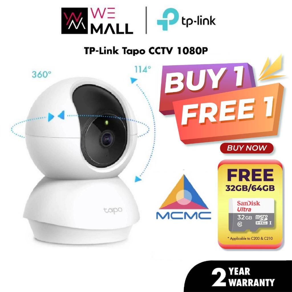 TP-Link Tapo CCTV C200 / Tapo C210 / TC70 1080P Full HD Pan/Tilt ...