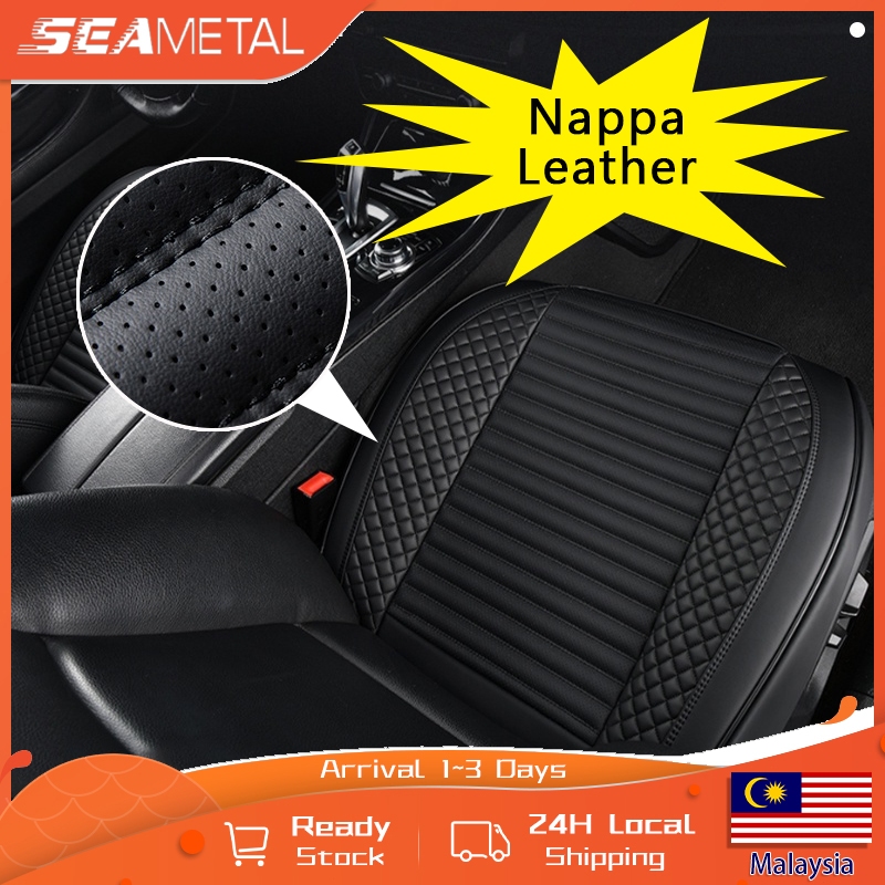 Seametal Nappa Leather Car Seat Cover Breathable Anti Slip Mat Four