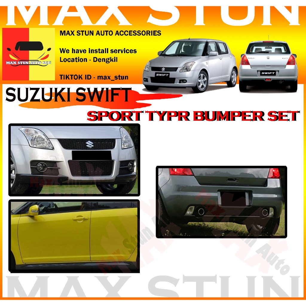 SUZUKI SWIFT SPORT TYPE BUMPER SET FRONT BUMPER SIDE SKIRT REAR BUMPER ...