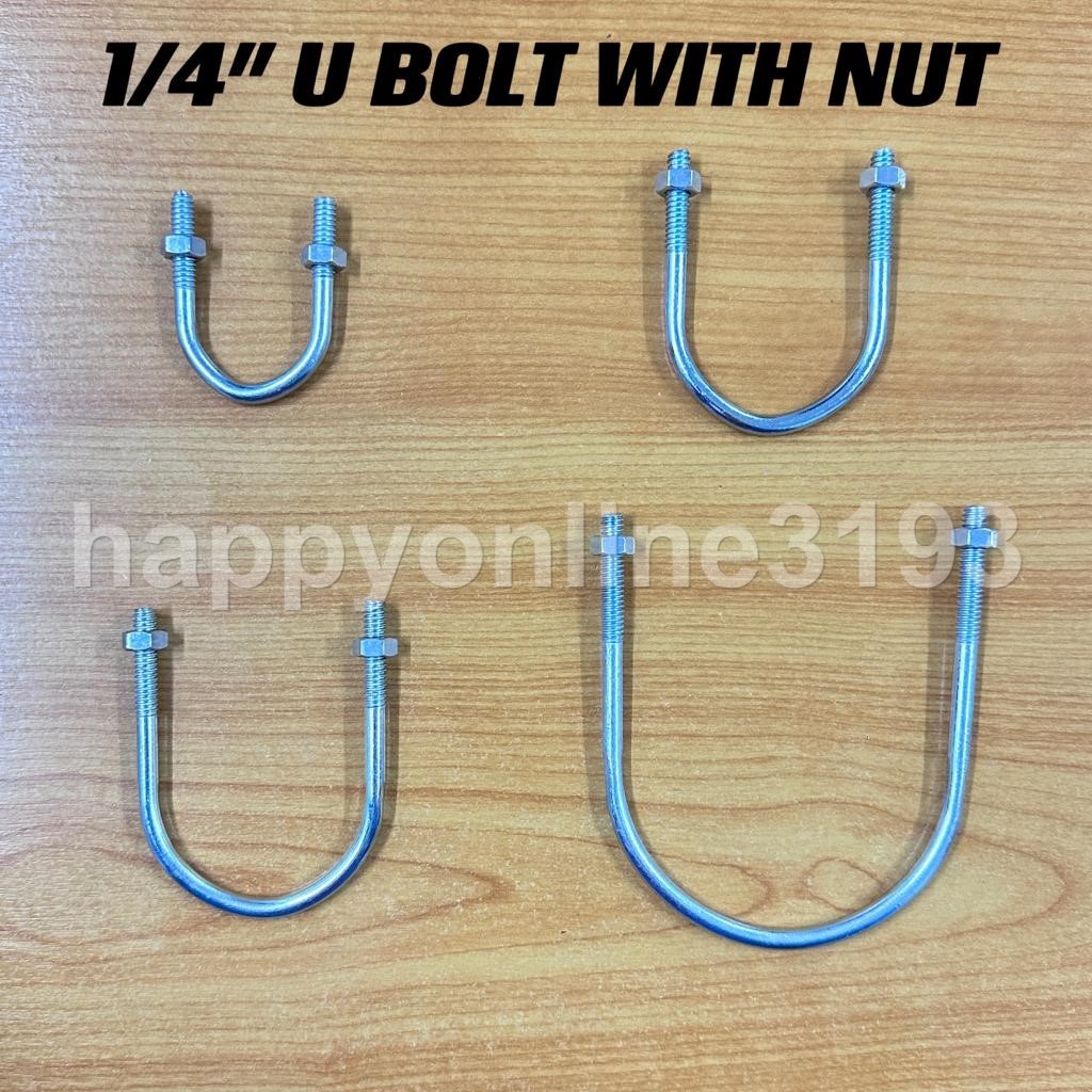 1/4'' x 1 1/2'' &2 1/2'' & 1 1/4'' & 3/4'' U BOLT AND NUT STAINLESS ...
