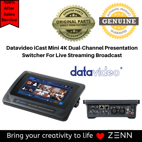 Datavideo iCast Mini 4K Dual-Channel Presentation Switcher For Live ...