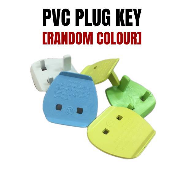 13A Safety Switch Socket PVC Plug Key 2 pin to 3 pin (RANDOM COLOUR ...