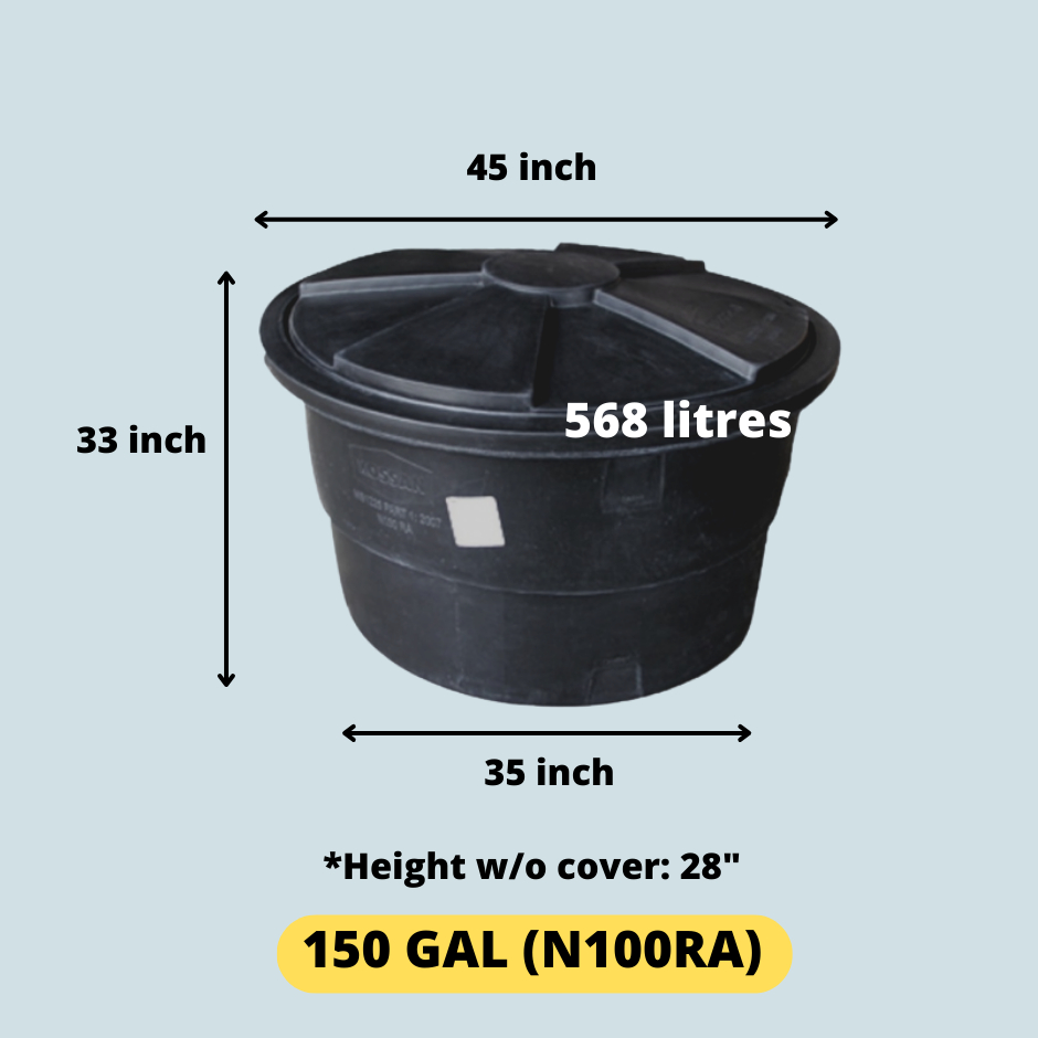 Polytank Poly Tank KOSSAN 150GAL (N100) PE WATER TANK TANGKI AIR BULAT ...