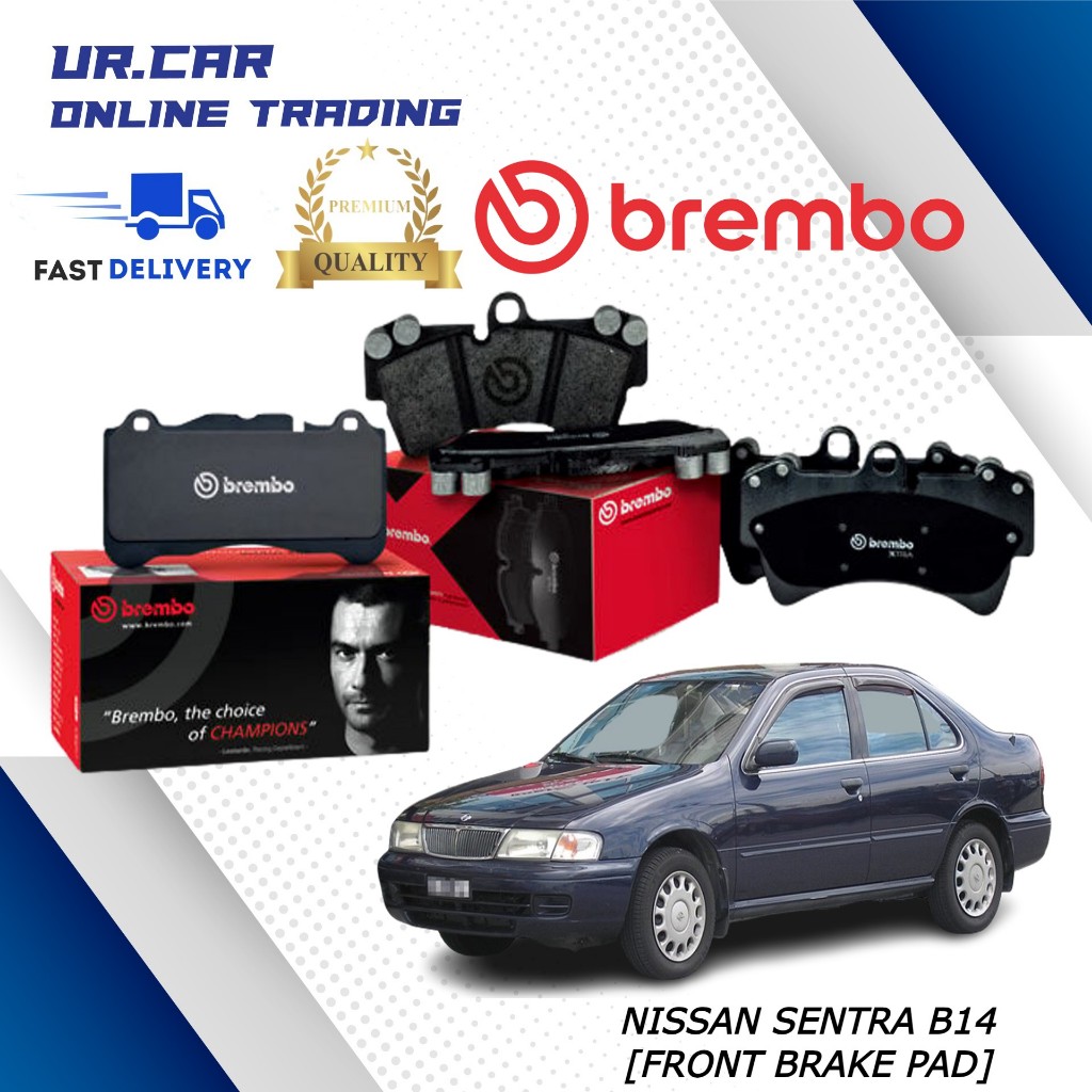 BREMBO NISSAN SENTRA B14 BRAKE PAD FRONT (DEPAN) 100% ORIGINAL BREMBO ...