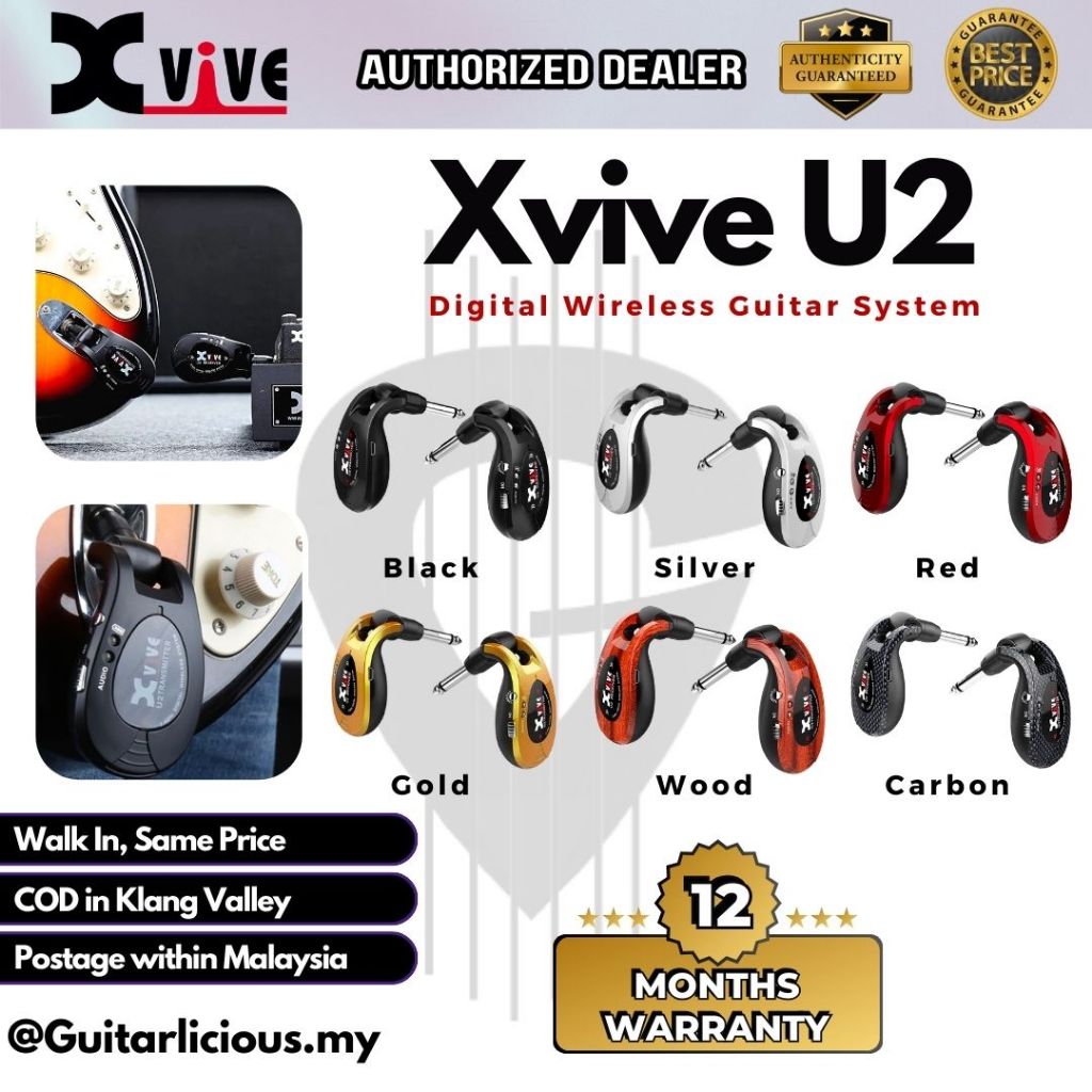 Xvive Audio U2 Digital Wireless Guitar System Transmitter And Receiver ...