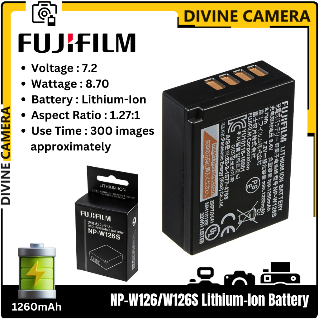 FUJIFILM NP-W126S / NP-W126 Li-Ion Battery Pack | Shopee Malaysia