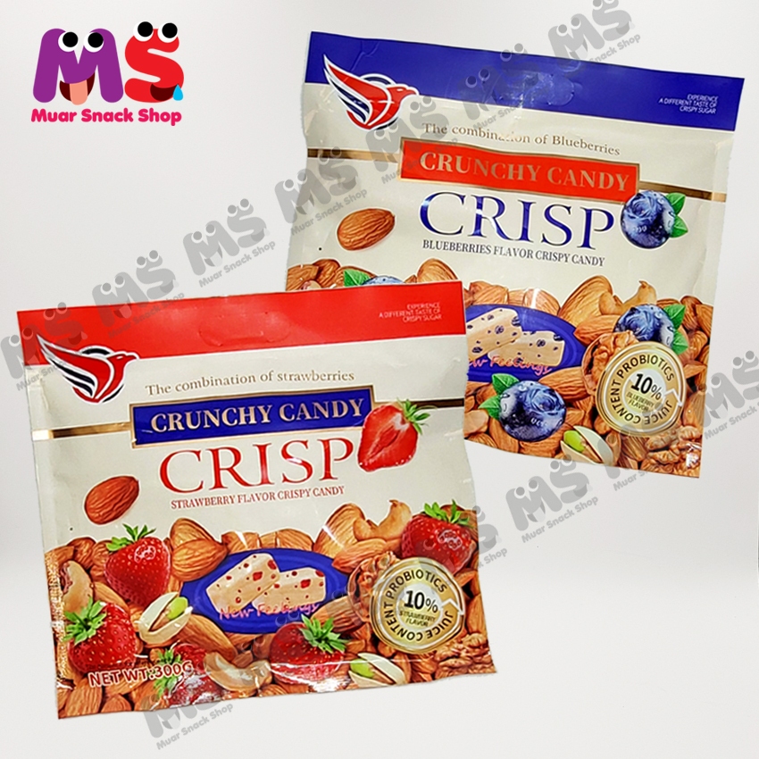 Crunchy Candy CRISP 300g Blueberry & Strawberry Flavor | Shopee Malaysia