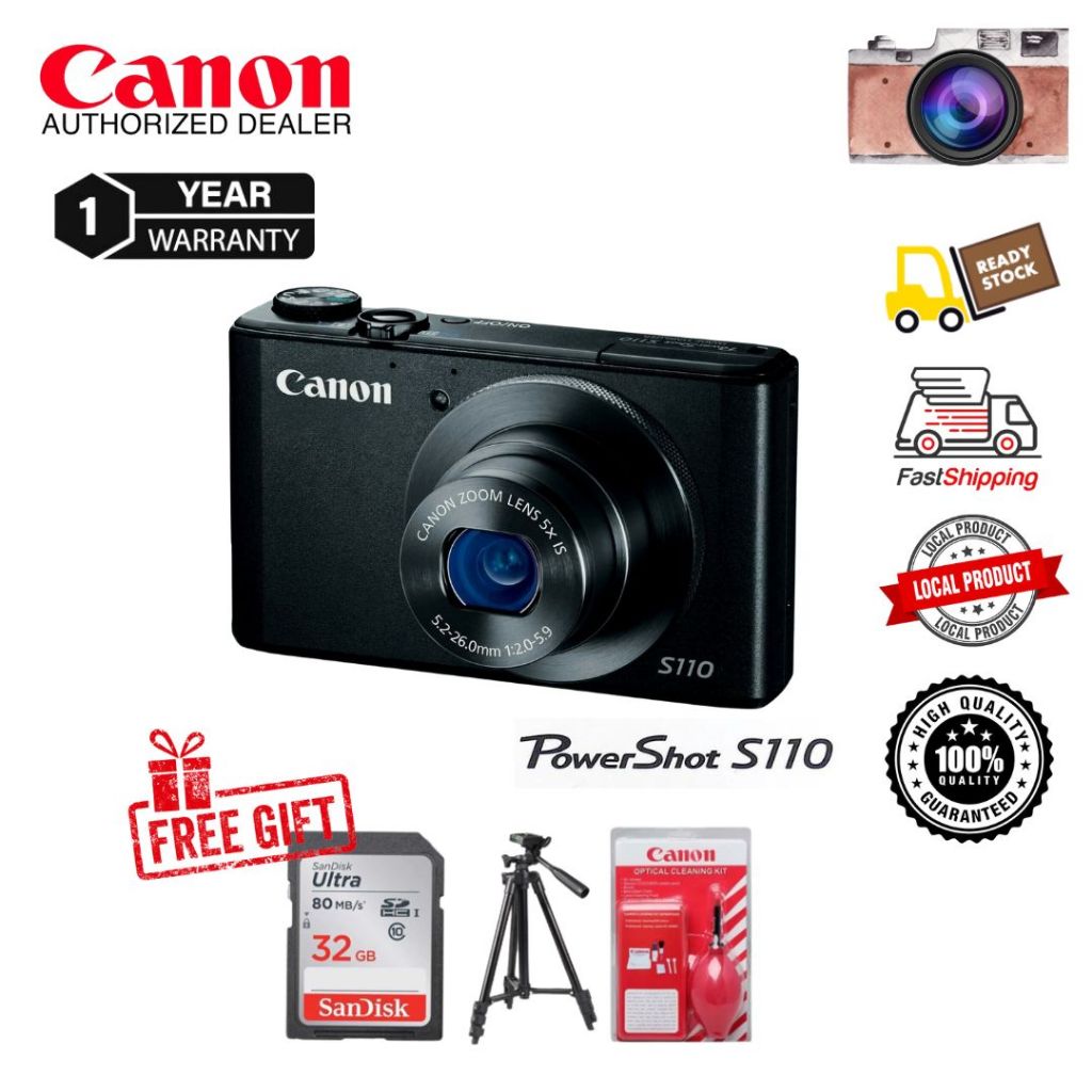 Canon Powershot S110 Touch Screen WiFi Semi Pro Compact Digital Camera ...
