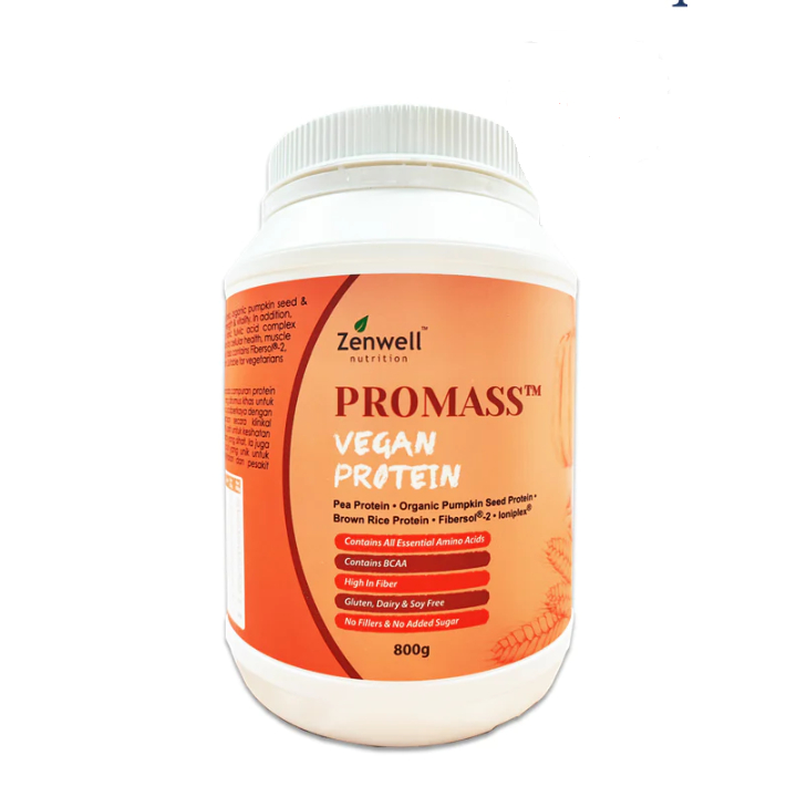 Zenwell Nutrition Promass Vegan Protein (Vanilla Flavor) (800g ...