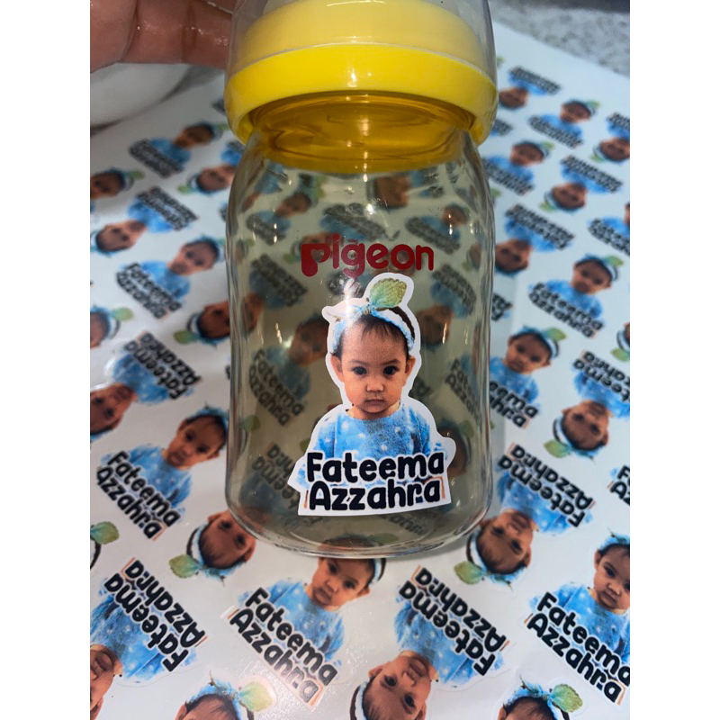 50pcs Sticker Custome Muka botol susu/air, alat tulis, buku, bekal ...