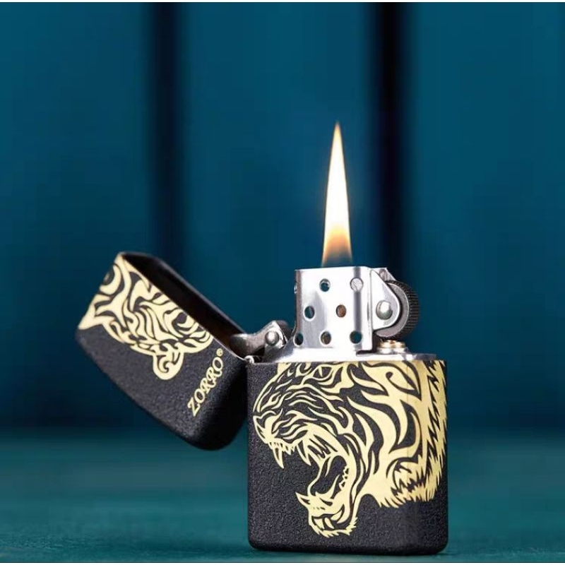 🔥100%Original Zorro Tiger Oil Lighter (Fluids Are Not Included ...