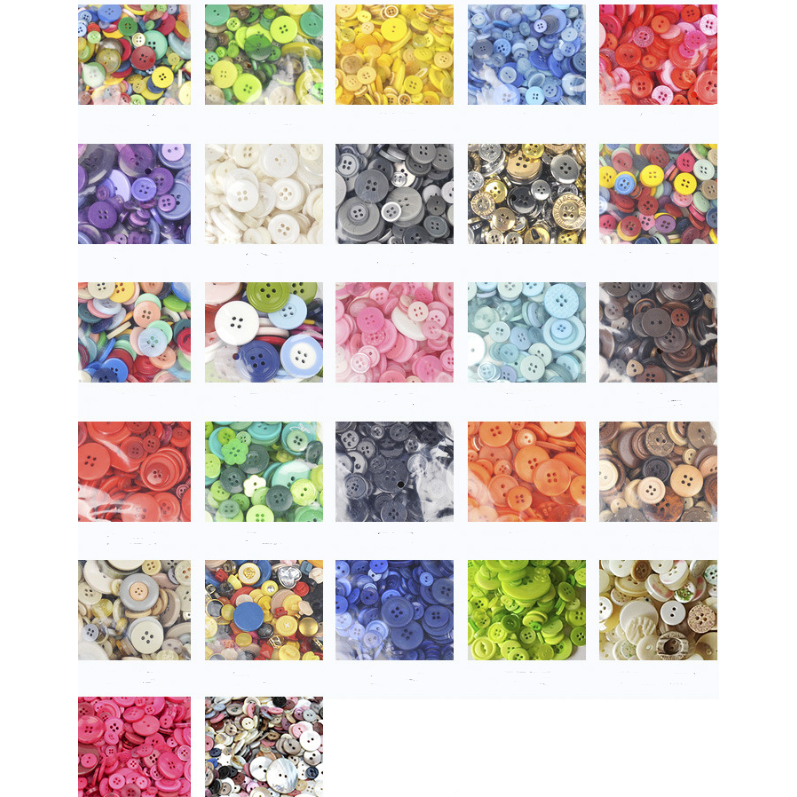 20 Pcs Colour Buttons Mix Size and Colour Buttons for Sewing Art Button ...