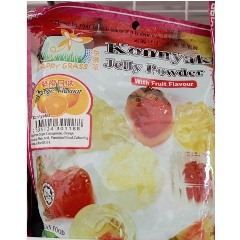 Happy Grass Konnyaku Jelly Powder Plain & All flavour 280g/300g HALAL ...