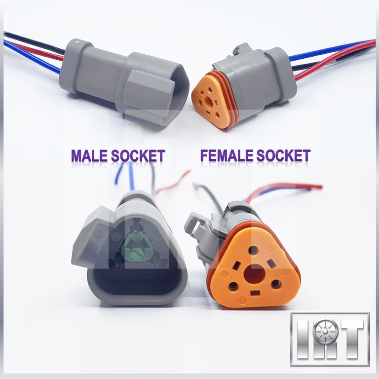 3 Pin Sensor Socket Connector Soket Enjin Kereta Wire Wiring Pigtail ...