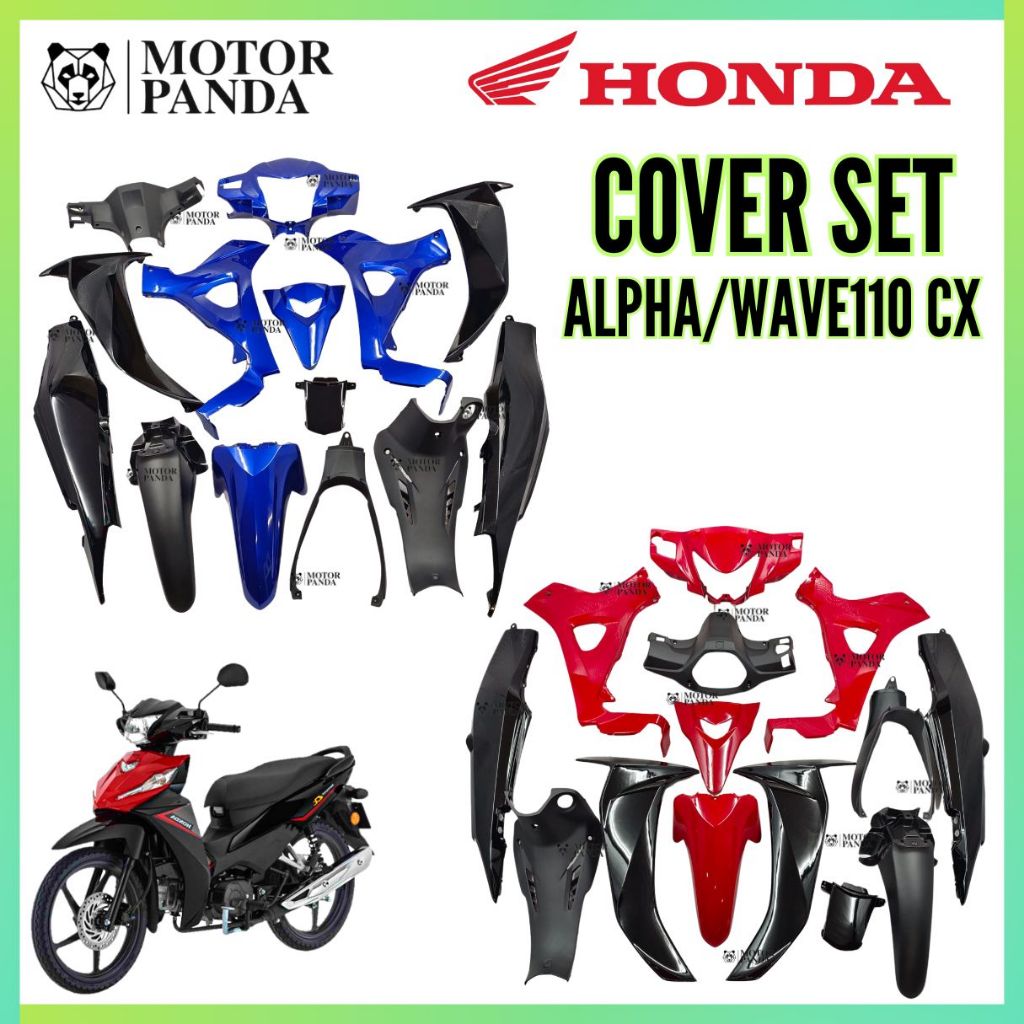 HONDA WAVE 110 CX ALPHA WAVE110 WAVE110CX WAVEALPHA COVER SET COVERSET CAVER SET KABER SET KAVER ...