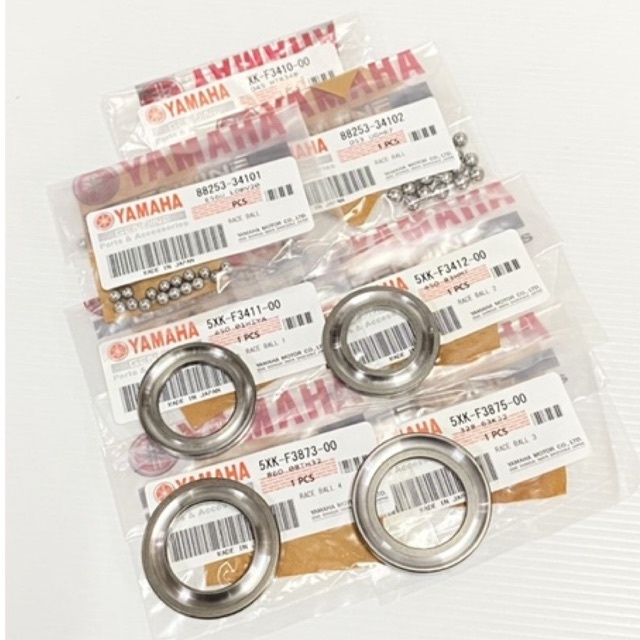 YAMAHA STEERING CONE BEARING SET ORIGINAL (5XK-f3410-00)100/Y110/LC135 ...