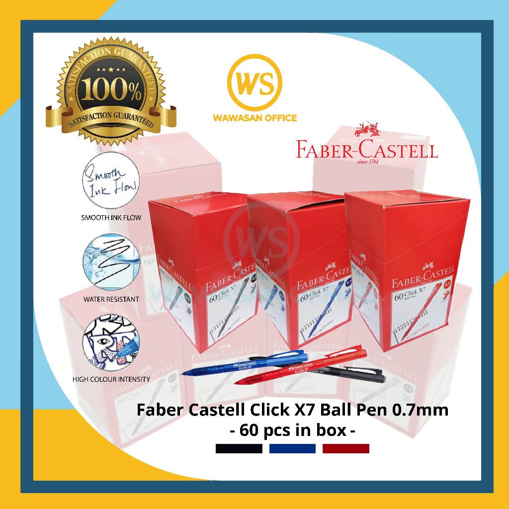 Faber Castell Click X5 X7 1 Box / 0.5mm 0.7mm Ball Pen / Faber Castell ...