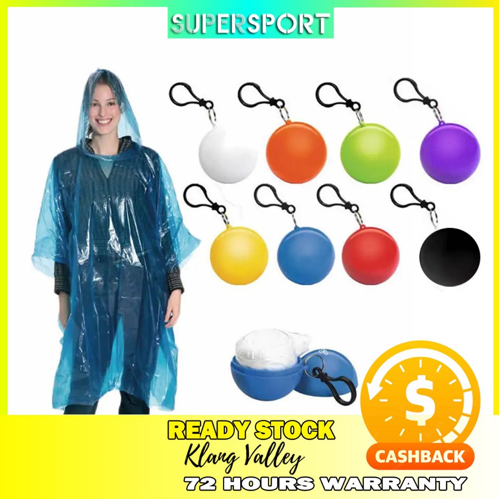 Football Rain Coat Keychain Ball Disposable Rainsuit Hooded Ponchos ...
