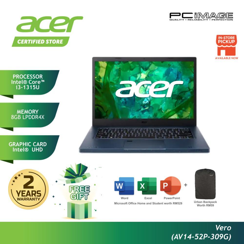 ACER VERO AV14-52P-309G I3-1315U/8GB/512GB/UHD/14" FHD IPS/BACKLIT/W11H ...
